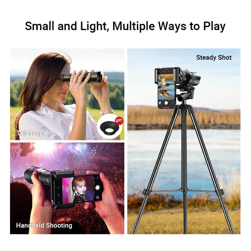 Pro Zoom 20-40X Smartphone Telephoto Lens Kit - Apexel Lens – APEXEL ...