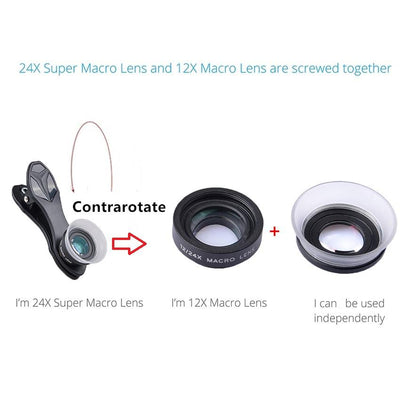 2in1 12x/24x Mobile Phone Camera Super Macro Lens for iphone | Apexel ...