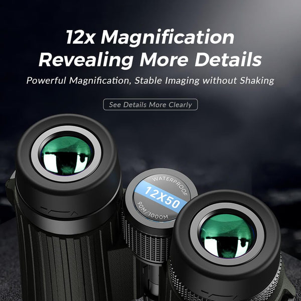 IPX7 Waterproof 12X50 Birdwatching Binoculars With Smartphone Adapter for Birdwatching - Apexel ...